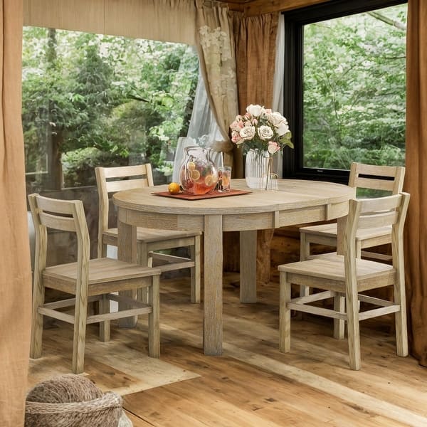 round dining table set extendable