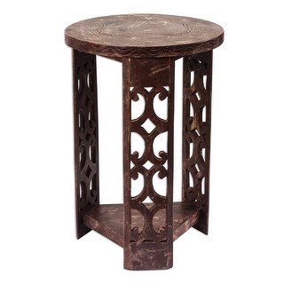 Handmade Sese Wood Strength and Humility End Table (Ghana) - Bed Bath ...