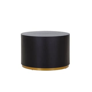 23.50 ‘’ black coffee table mdf side table living room round table ...