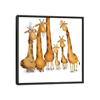 iCanvas "The Giraffe Family" by Anna Demchenko Framed Canvas Print ...