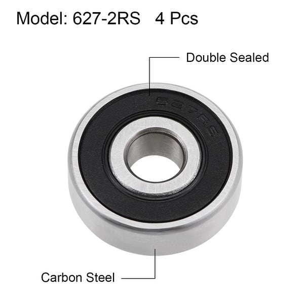 627-2RS Deep Groove Ball Bearings Z2 7x22x7mm Double Sealed Carbon ...