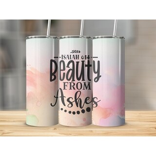 Beauty From Ashes Isaiah 6:14 Christian 20 Oz Skinny Metal Tumbler w ...