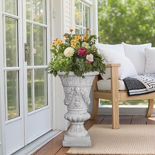 Christopher Knight Home- Caldwell Outdoor Garden MGO Urn - Bed Bath ...