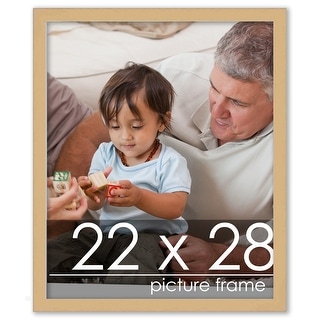 22x28 Traditional Natural Complete Wood Picture Frame with UV Acrylic ...