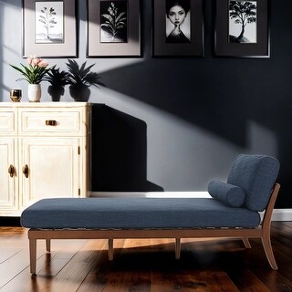 Modern Navy Blue Chaise Lounge with Waterproof Fabric - Bed Bath ...