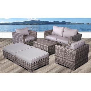 Modular 7 Piece Conversation Set with Cushions - Bed Bath & Beyond ...