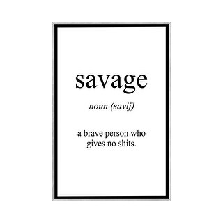 iCanvas "Savage Meaning" by Pixy Paper Framed - Bed Bath & Beyond ...