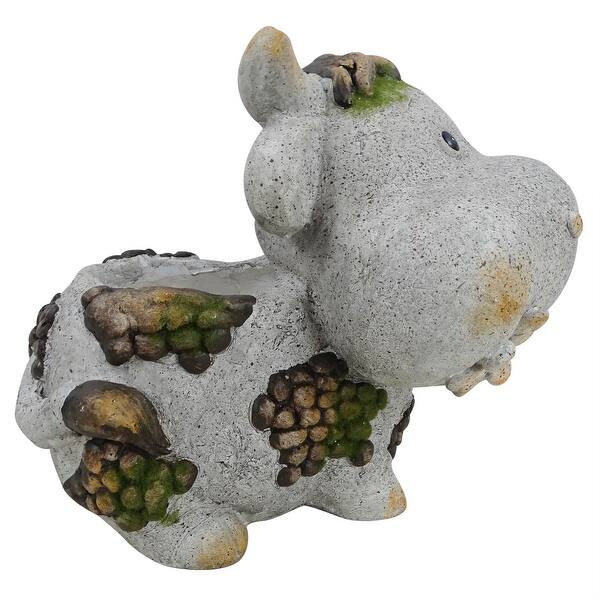 Smiling Cow Statue Planter with Drainage Hole - On Sale - Bed Bath ...