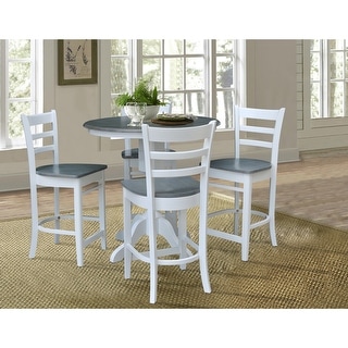 36" Counter Height Table with 4 Counter Height Barstools - 5 Piece Set ...