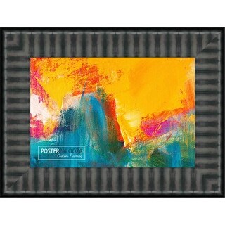 11x7 Contemporary Black Complete Wood Picture Frame with UV Acrylic ...