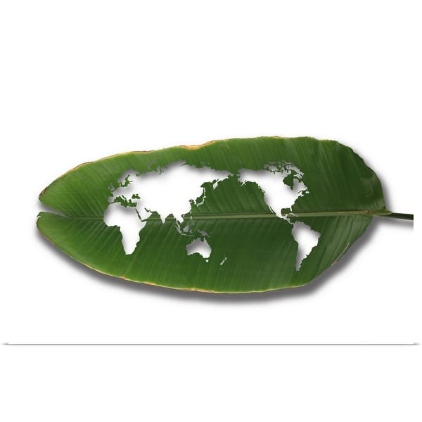 "Leaf world map" Poster Print - Multi - Bed Bath & Beyond - 21000756