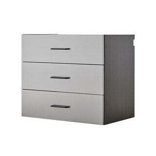 Metallic Gray Storage Cabinet - Soft-Closing Drawers, Water & Heat ...