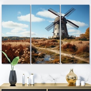 Designart "Germany Dutch Windmill III" Germany Wall Art Living Room Set ...