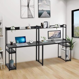 Home office double Workstation Desk, Two Person Computer Desk with ...