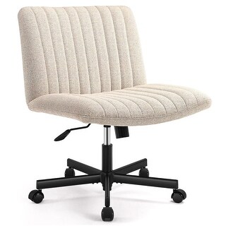 Viral Criss Cross Chair Plus Size Armless Swivel Home Office Chair Sit ...