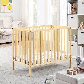 39.75 inch 3-in-1 Natural Convertible Mini Crib, Baby Crib - Bed Bath ...