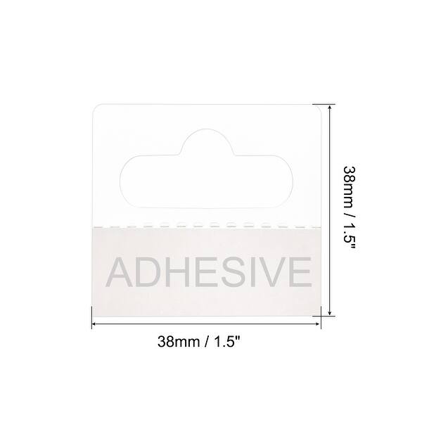 Clear Self Adhesive Hang Tab Hook 38x38mm Plastic Display Folding Tabs ...