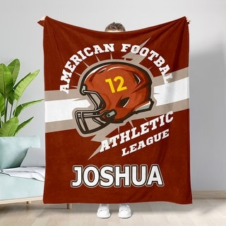 Personalized Custom Name Throw Blankets Super Bowl Football Theme ...