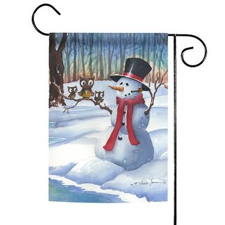Snowman Owls Christmas Outdoor Garden Flag 18" x 12.5" - Bed Bath ...