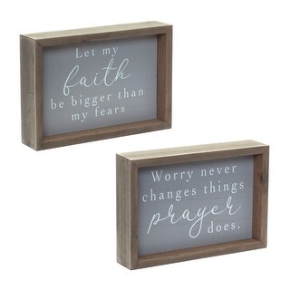 Prayer and Faith Plaque (Set of 2) - Multi-Color - Bed Bath & Beyond ...