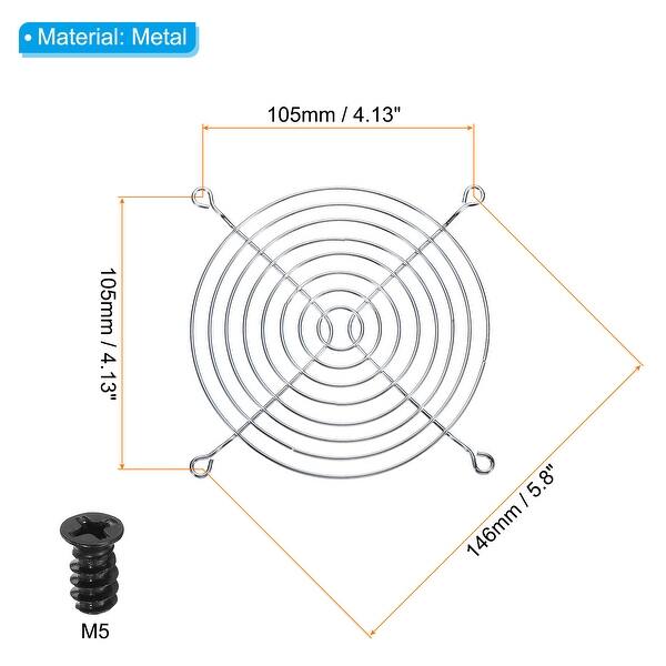 115mm Fan Finger Grill, 4 Pack Metal Grill Protector Guard with Screw ...