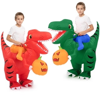 2 PACK Inflatable Dinosaur Costume for Kids ,Riding T Rex Air Blow up ...