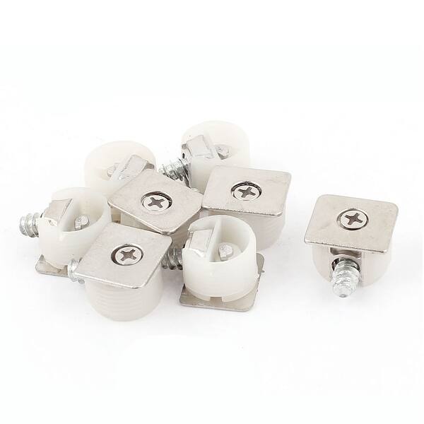 Furniture Cabinet White Plastic Shelf Support Screw Pin Peg Supporter ...