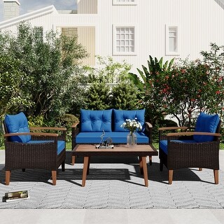 4-Piece Garden Furniture Patio Seating Set - Bed Bath & Beyond - 37516264