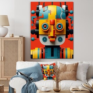 Designart "Alien Awareness Geometry Of Color I" Modern Geometric Wall ...