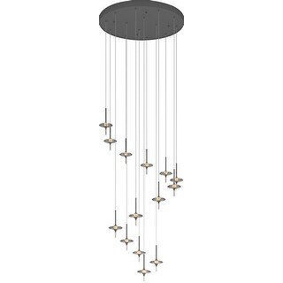 PageOne Lighting Light-Year 18 Head Chrome Finished LED Chandeliers ...