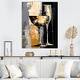 Designart "Champagne Collage With Glasses" Champagne Wall Art - Bed ...
