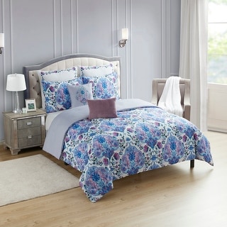 Juliette 7 Piece Floral Comforter Set - On Sale - Bed Bath & Beyond ...