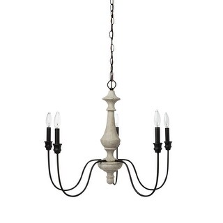 Robert Stevenson Lighting Magnolia - Wood and Metal Chandelier - 25.0 ...