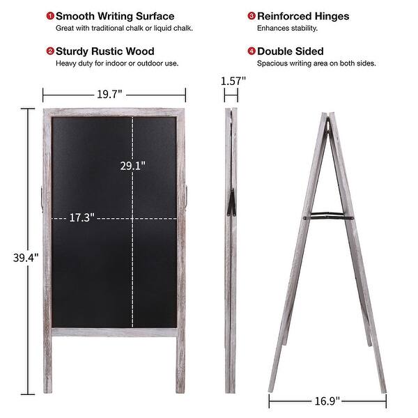 Magnetic Double-sided A-Frame Whiteboard Sign Free Standing Chalkboard ...