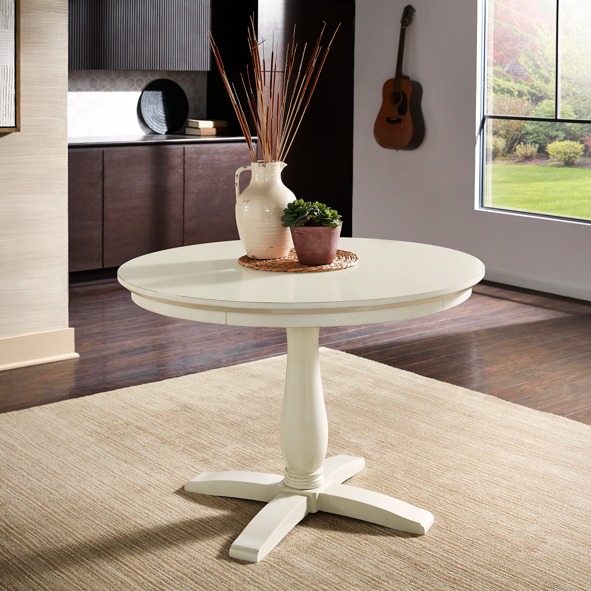 Trani 44 Round Pedestal Dining Table by iNSPIRE Q Classic On Sale Bed Bath Beyond 40334183