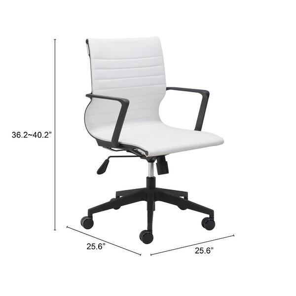 Stacy Office Chair - 25.6" W x 25.6" D x 36.2~40.2" H - Bed Bath ...