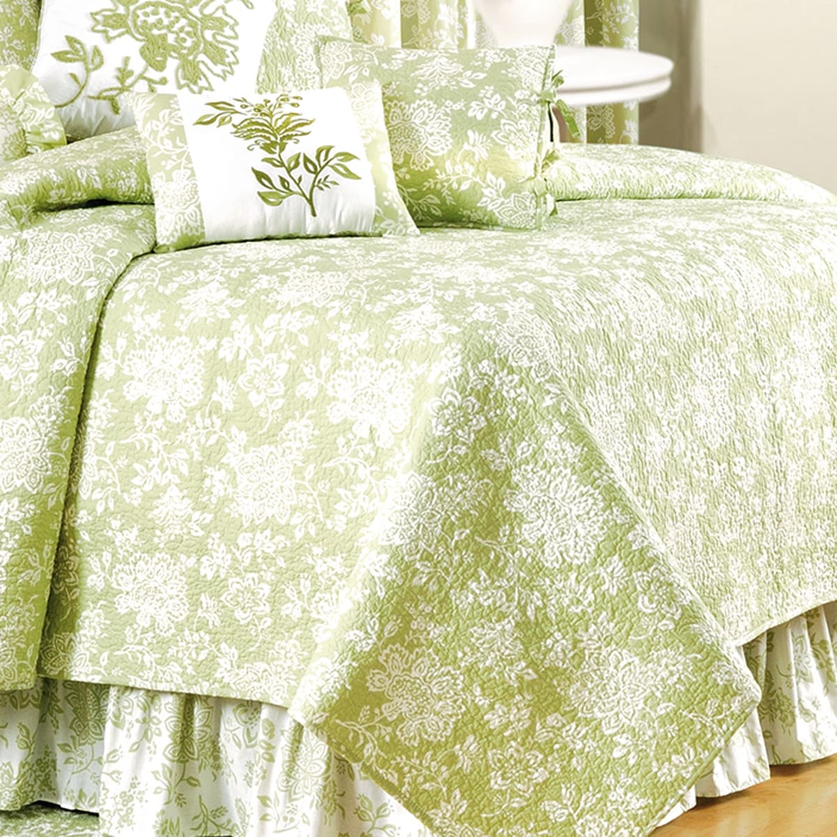 lime green bedspread