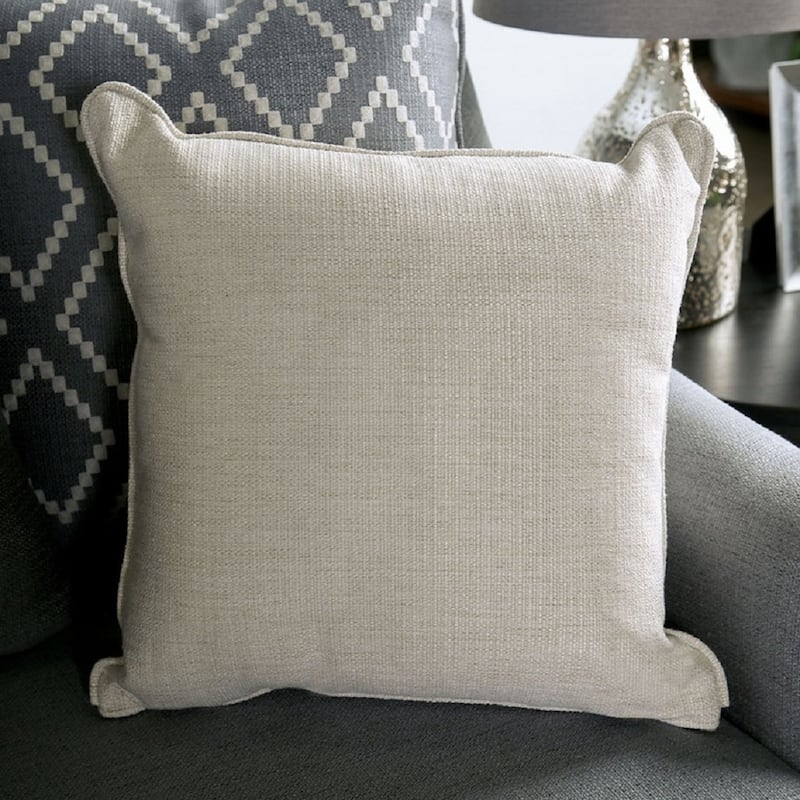 Burlap Weave Sofa with Single Cushion Seat Design in Gray - Overstock ...