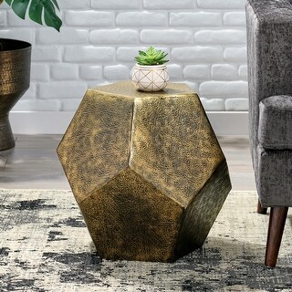 Handcrafted Pentagonal End Table Storage Table Accent Table with ...