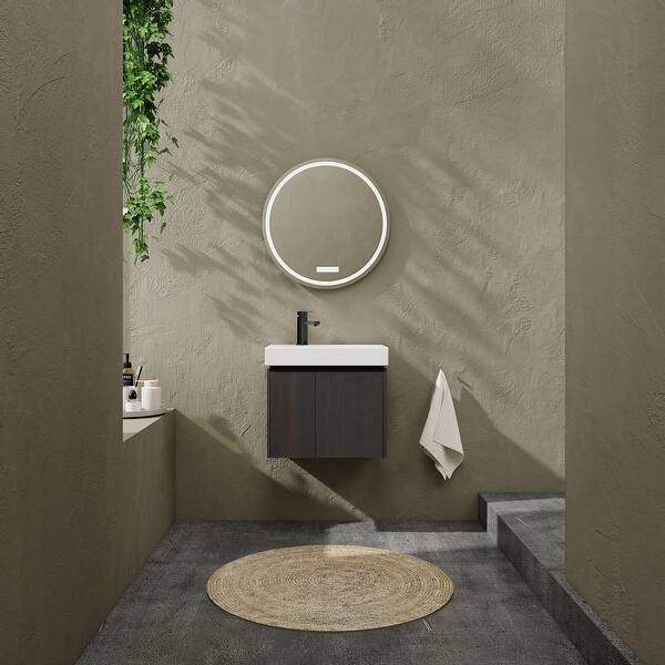 grey floating dressing table