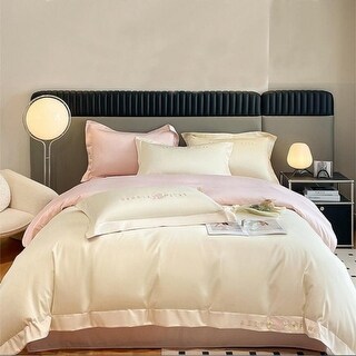 240 Thread Count Double Strand Long staple Cotton, Duvet Cover Set with ...