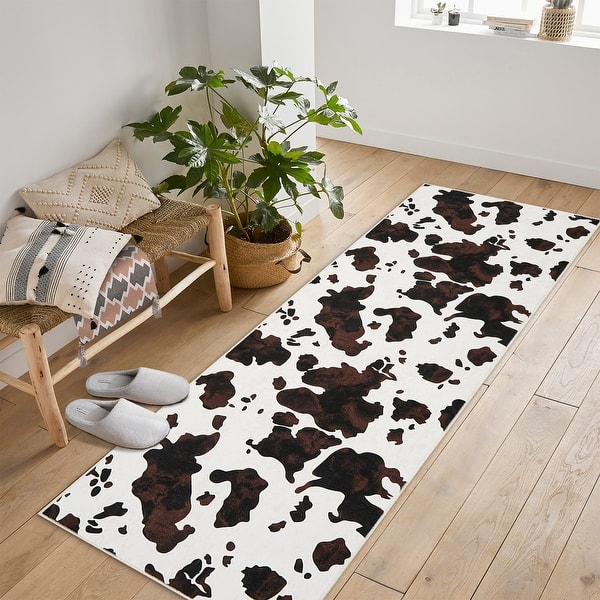 cowhide pattern rug