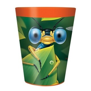 Pack of 12 Orange and Green Bug Eyed Printed Disposable Plastic ...