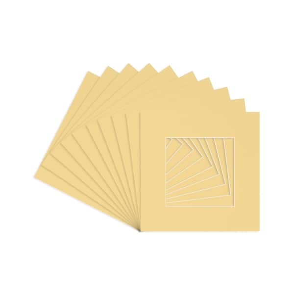8x8 Mat for 12x12 Frame - Precut Mat Board Acid-Free Marzipan Beige 8x8 ...