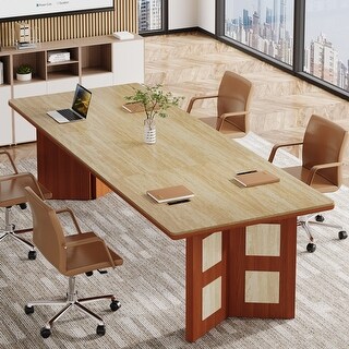 5.9 ft Conference Table, Modern Meeting Room Desk for Boardroom - Bed ...