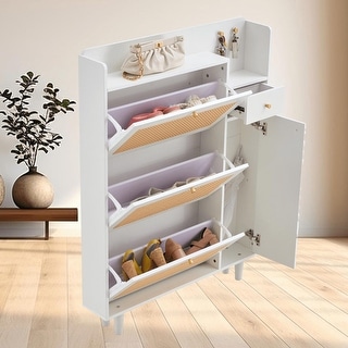 Modern Minimalist Japanese Rattan Bed Top Cabinet, Shoe Rack Storage ...