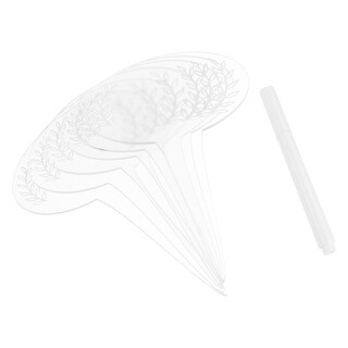 Plant Label Set, Oval Leave Pattern Tag with Whiteboard Pen ...