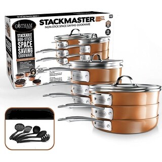 Gotham Steel Stackmaster Pots & Pans Set - Bed Bath & Beyond - 37508880