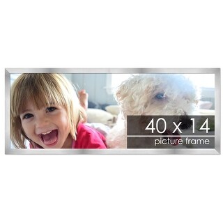 40x14 Frame Silver Pewter Wood Picture Panoramic Frame - Panoramic ...