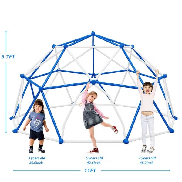 Geometric Kids Climbing Dome with Canopy and Playmat - Bed Bath ...